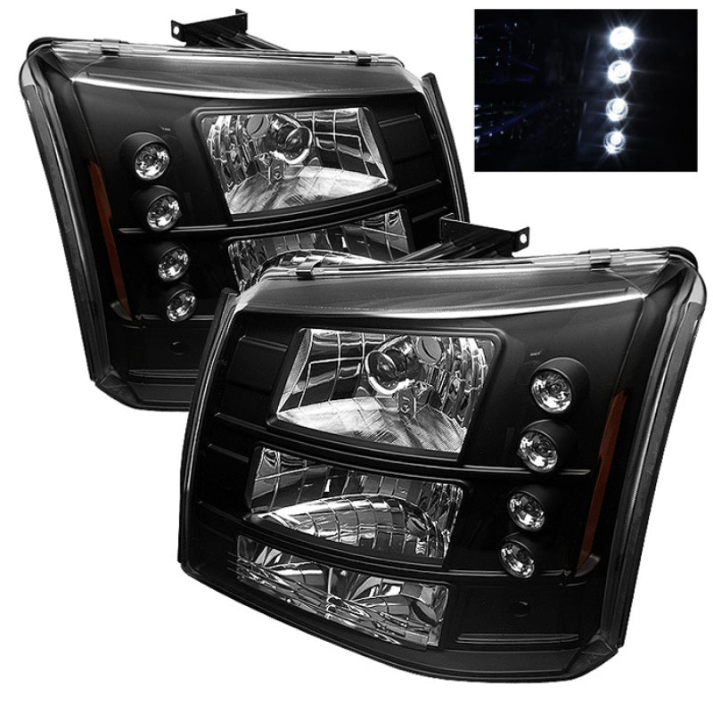 Spyder Chevy Silverado 1500 2500 03 06 Bumper Lights Crystal Headlight Holders Diesel Performance